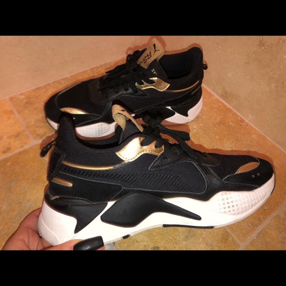 Puma | Shoes | Puma Rsx Trophies Black Gold | Poshmark